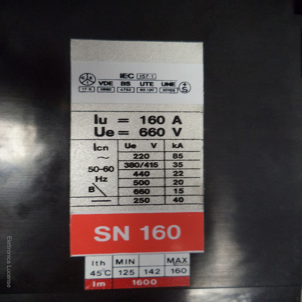 Elettronica Lucense ABB SACE-SN160 DISCONNECTING SWITCH ABB SACE SN160 ...