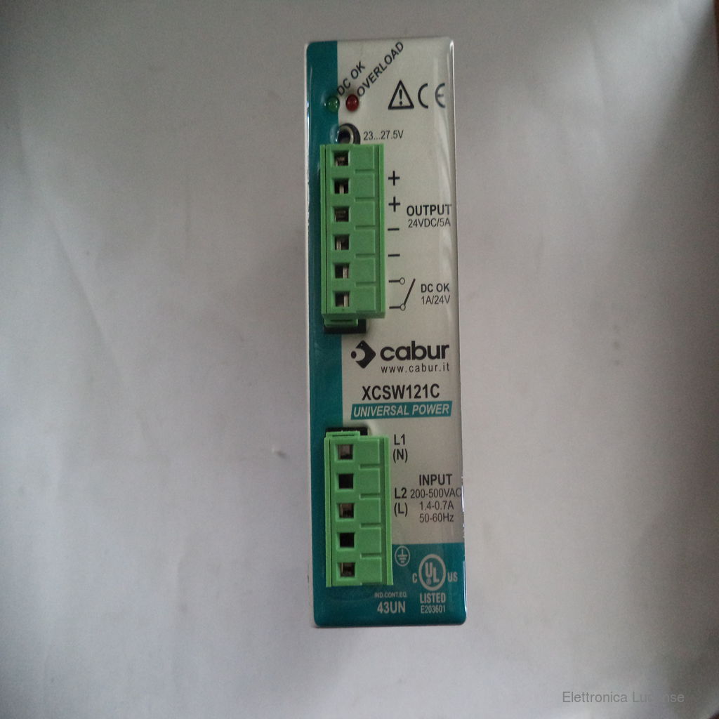 Elettronica Lucense CABUR XCSW121C SWITCHING POWER SUPPLY MONO-PHASE-230-400-500-VAC POWER ...