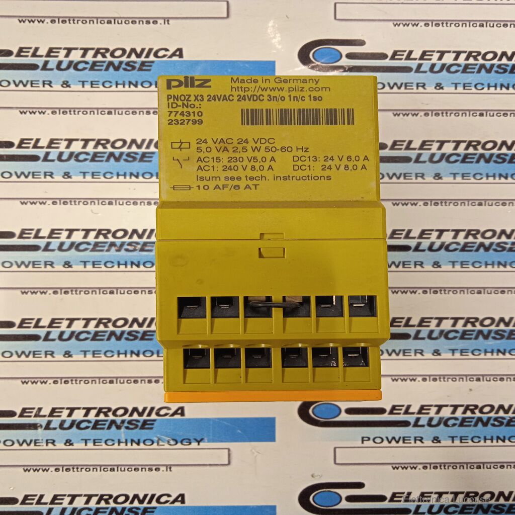 Elettronica Lucense PILZ 774310 PILZ SAFETY RELAY PNOZ X3, 24V AC/DC, 2 ...