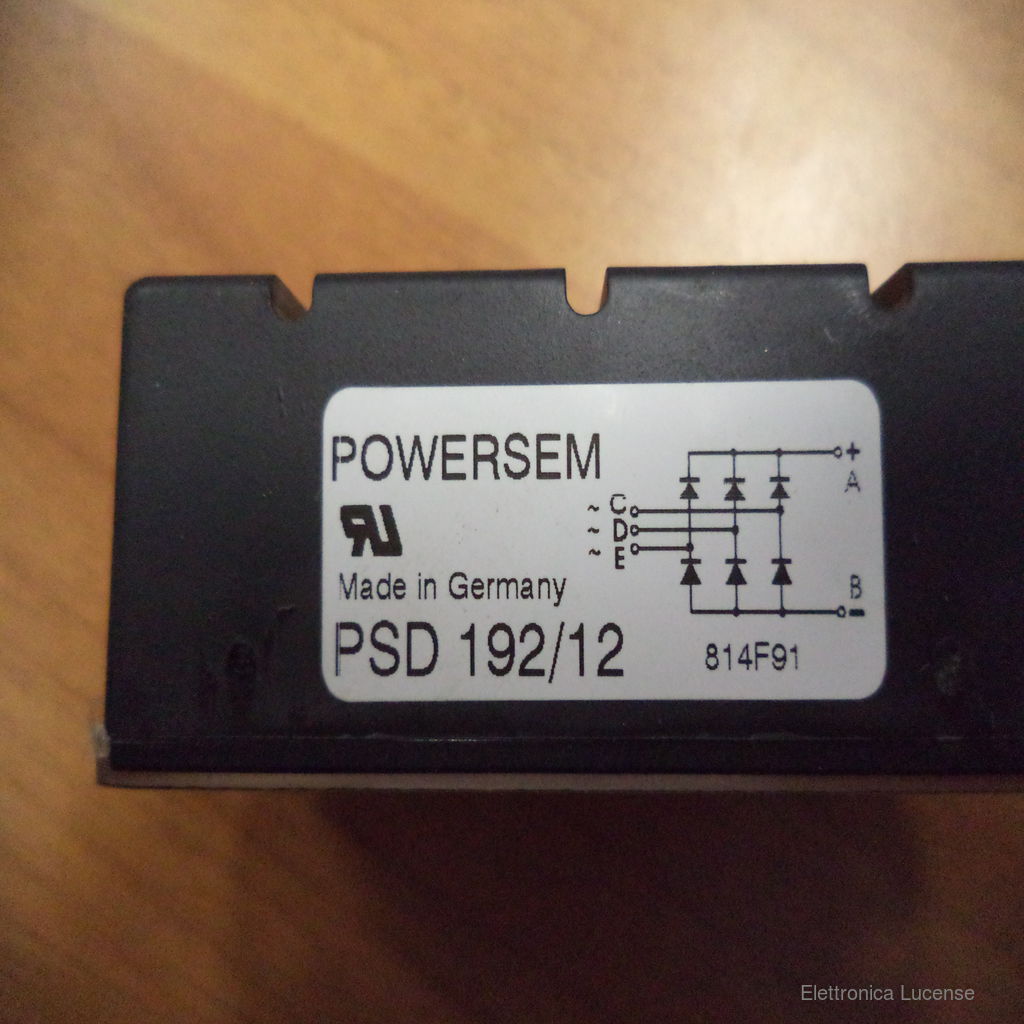 Elettronica Lucense POWERSEM PSD-192-12 THREE PHASE BRIDGE RECTIFIER ...