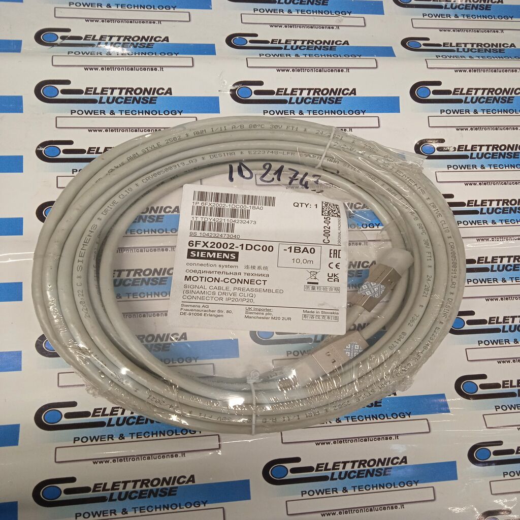 Elettronica Lucense SIEMENS 6FX2002-1DC00-1BA0 SIGNAL CABLE PRE ...