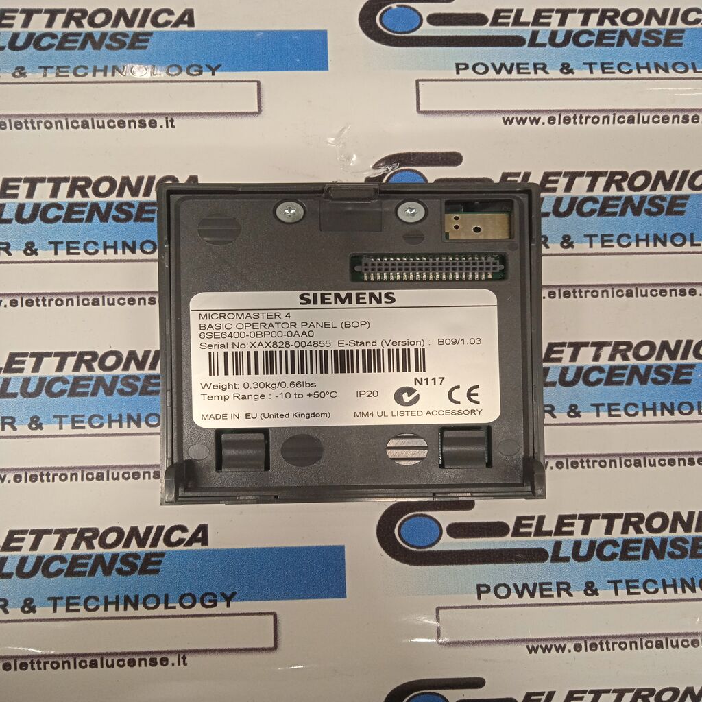 Elettronica Lucense SIEMENS 6SE6400-0BP00-0AA0 MICROMASTER 4 BASIC ...