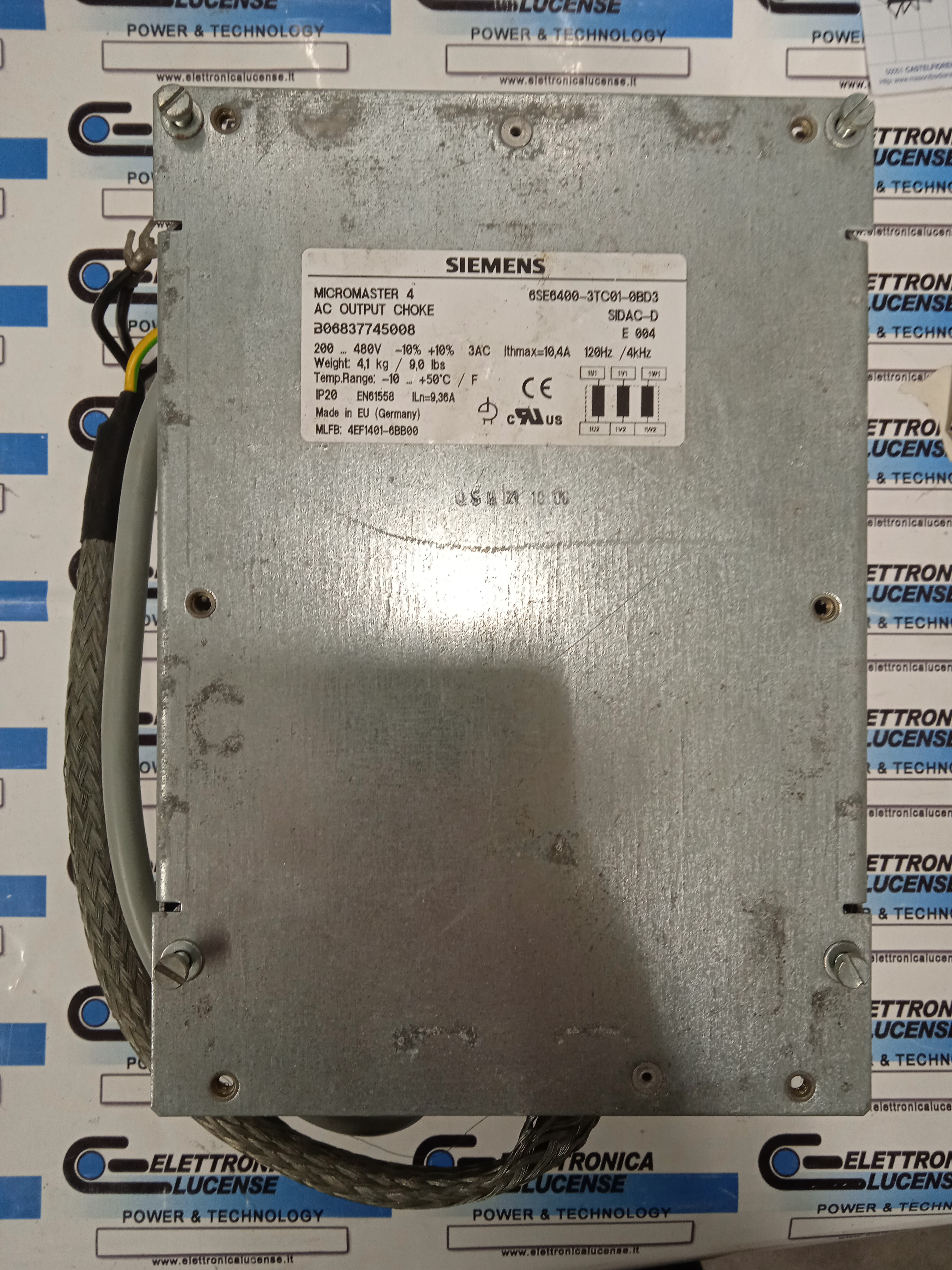 Elettronica Lucense SIEMENS 6SE6400-3TC01-0BD3 MICROMASTER 4 OUTPUT ...