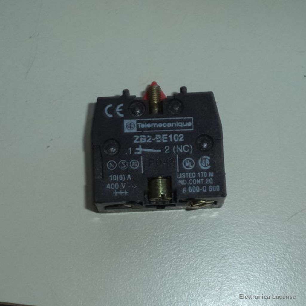 Elettronica Lucense TELEMECANIQUE ZB2-BE102 NORMALLY CLOSED CONTACT BLOCK